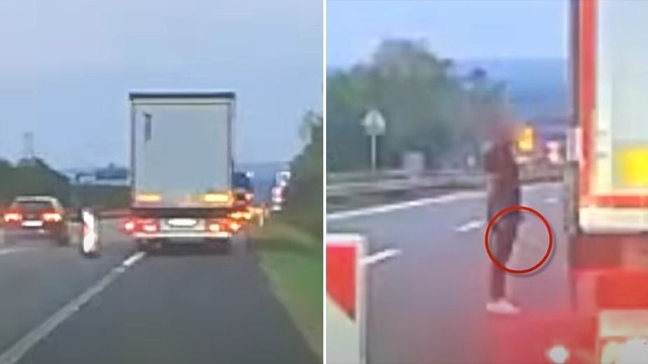 M3-as autópálya: megállította a kamiont és betörte az ablakát a dühös ...
