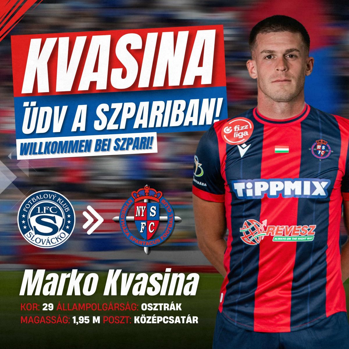 Osztrák támadót igazolt a Nyíregyháza Spartacus FC